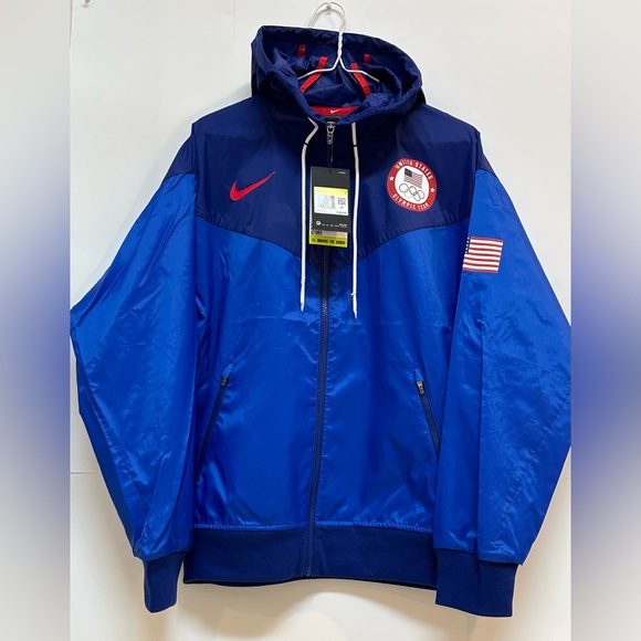 Nike | Jackets & Coats | Nike Team Usa Wolven Blue Windrunner Olympic ...